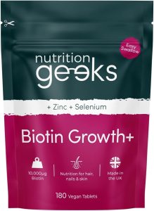 Nutrition Geeks Biotin Hair Growth – Hair, Skin & Nails
